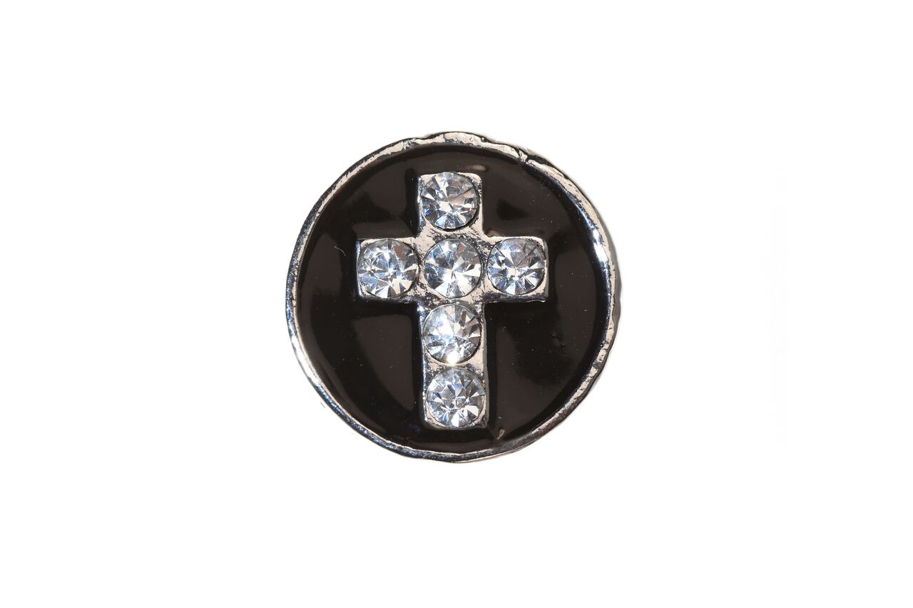Snap Jewel - Black Cross - Trace Wear