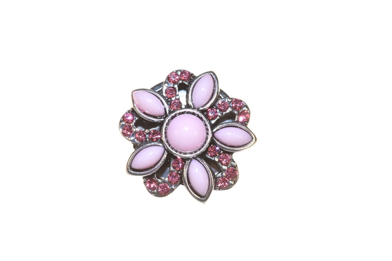 Snap Jewel - Pink 5 Petal Flower - Trace Wear